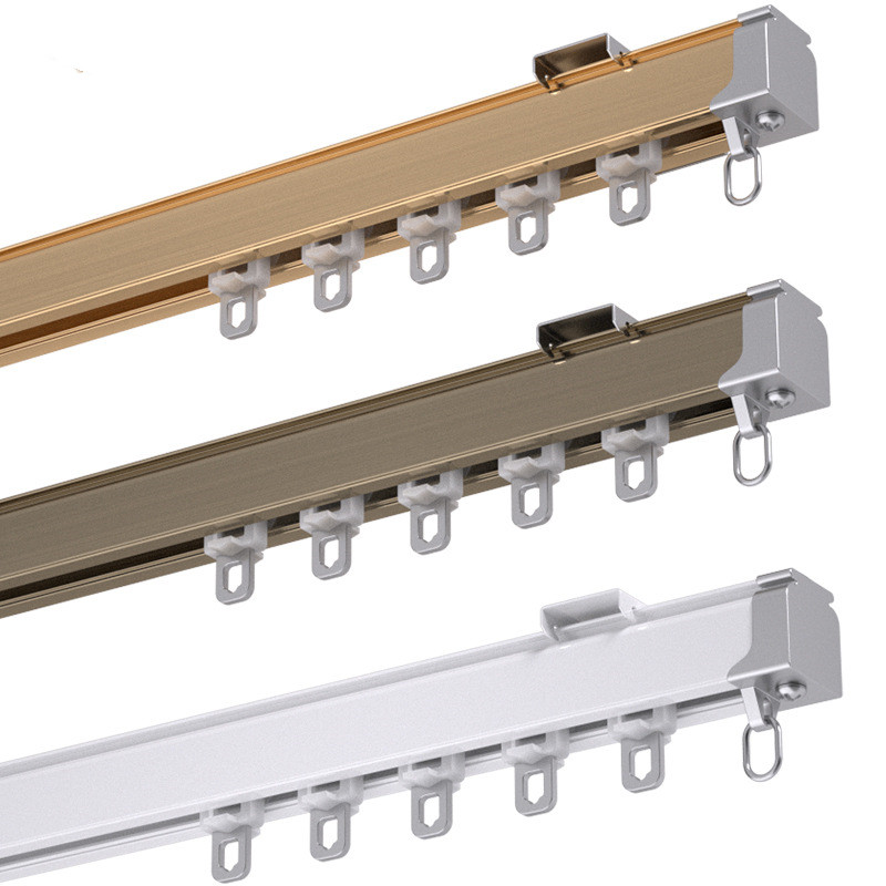 CHR40 Big Ivory Champagne Gold Curtain Tracks Ceiling/Wall Mount ...