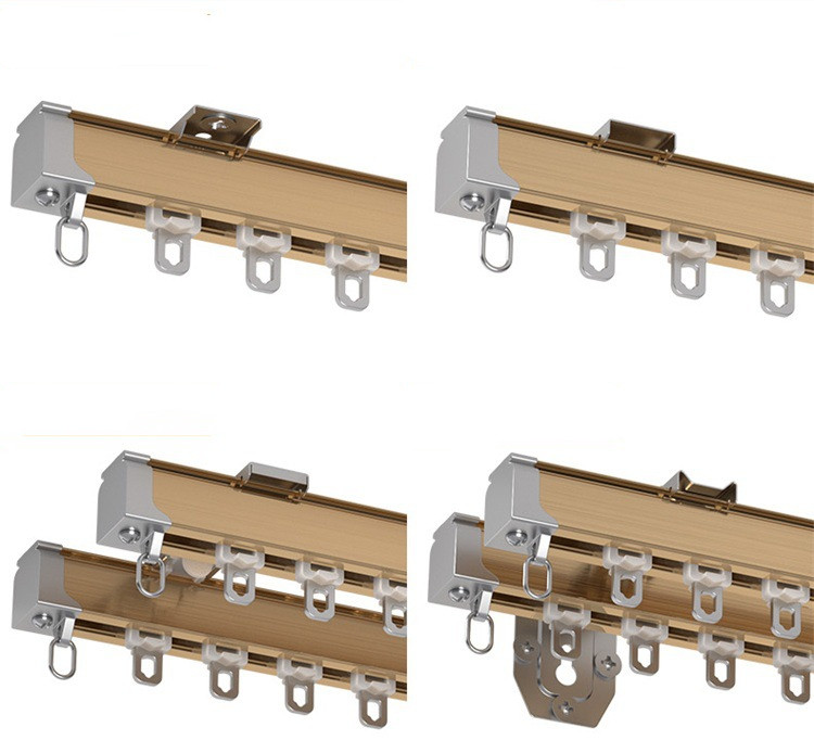 CHR40 Big Ivory Champagne Gold Curtain Tracks Ceiling/Wall Mount ...