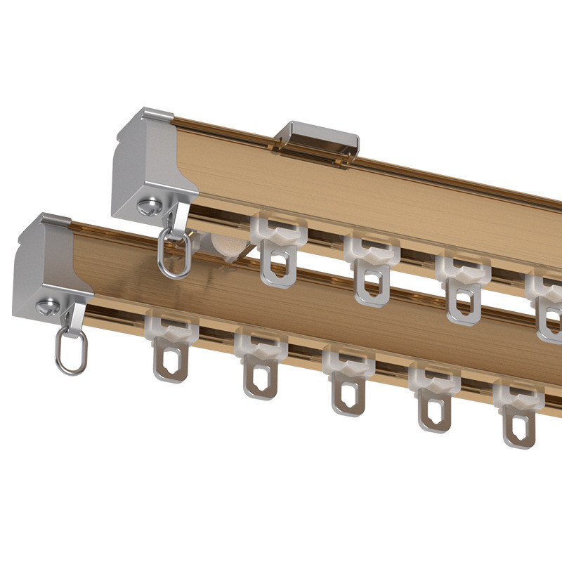 CHR40 Big Ivory Champagne Gold Curtain Tracks Ceiling/Wall Mount ...