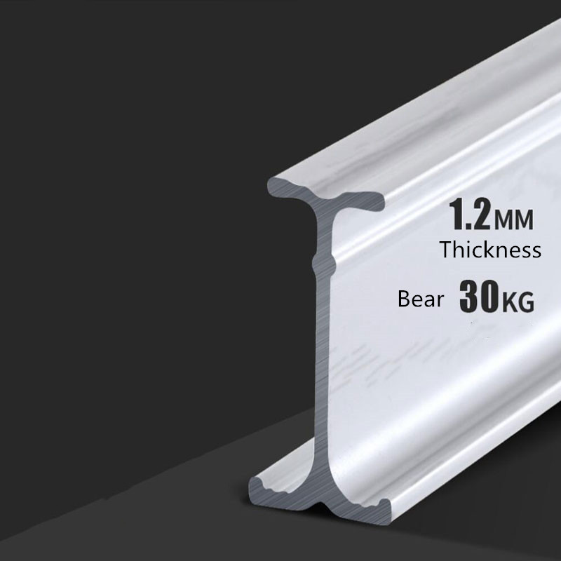 CHR43 Bendable Wood Grain Curtain Tracks Ceiling/Wall Mount For Corner ...