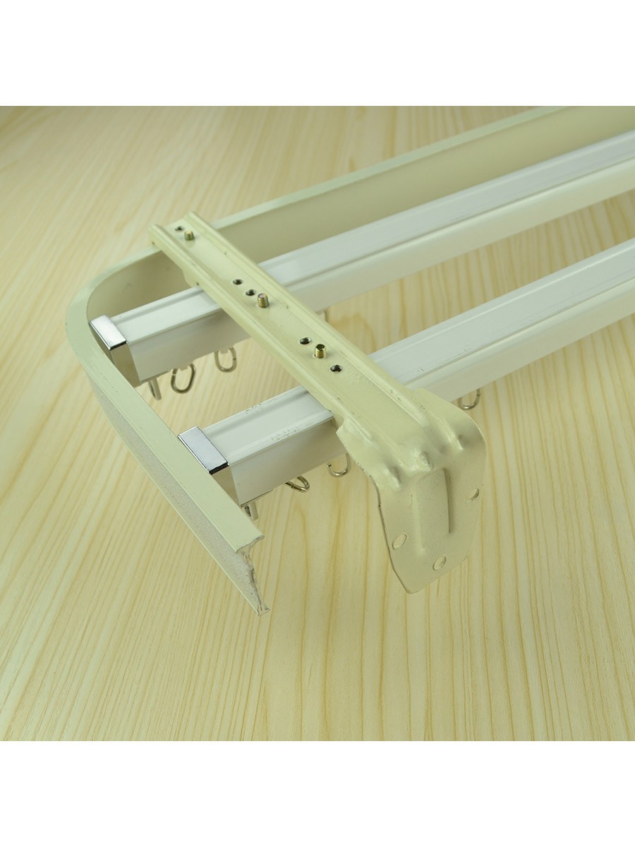 CHR7724 Wall Mounted Triple Curtain Tracks and Rails with Valance Track ...
