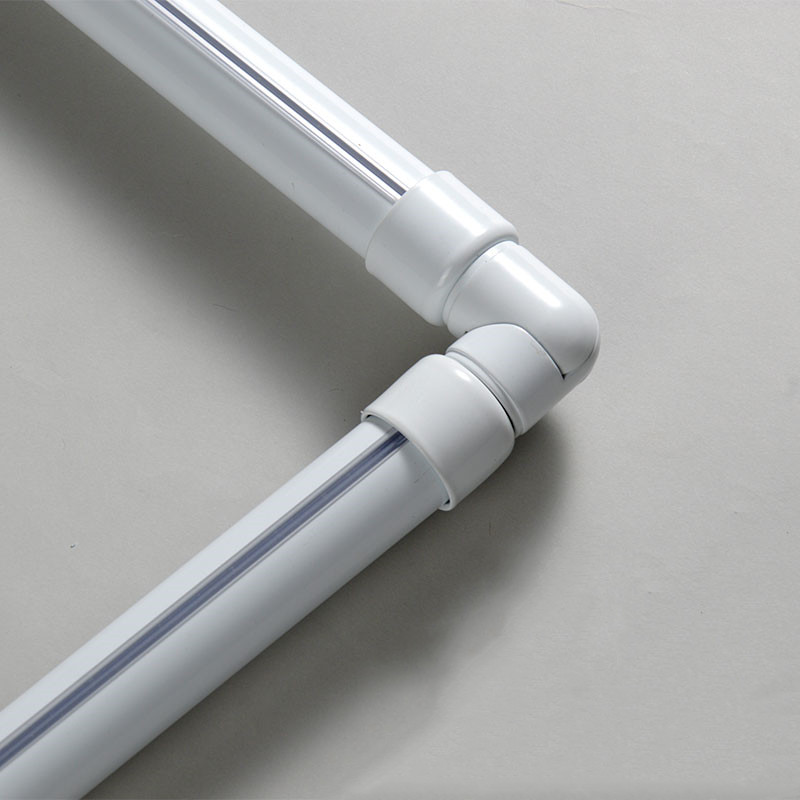 Elbow Curtain Rod Connector For 1-1/8" Diameter White Black– Cheery ...