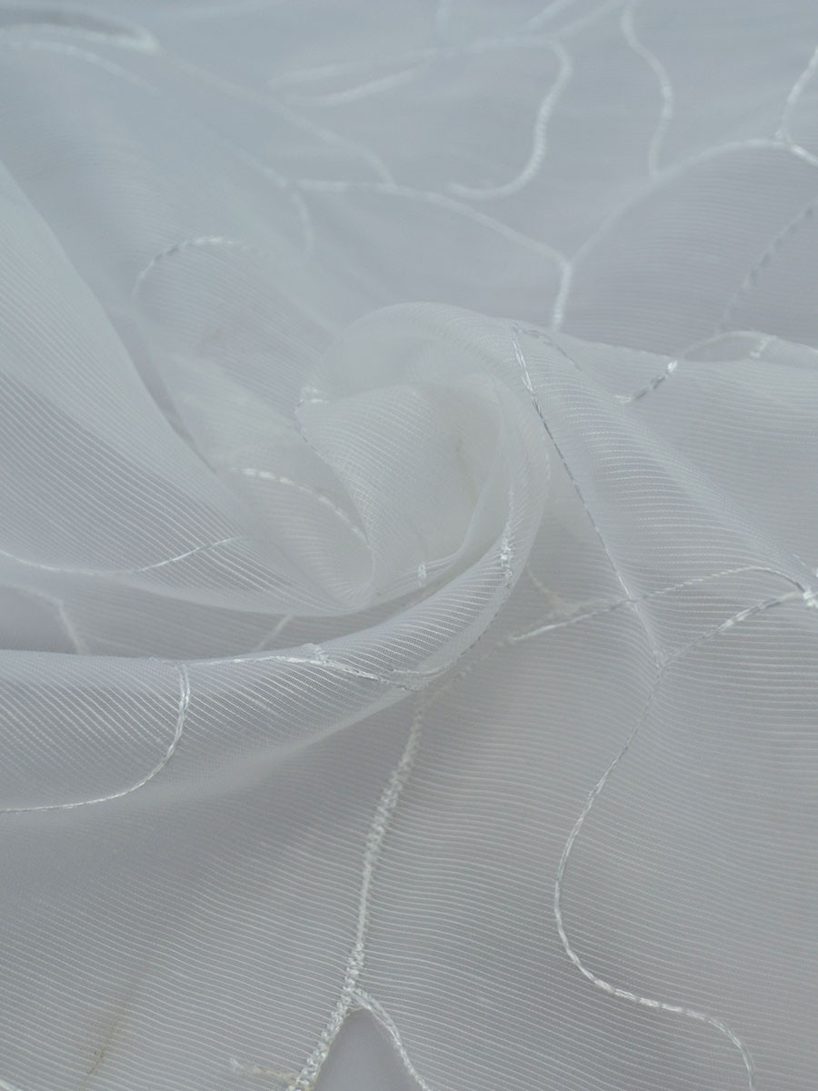 Elbert Hollow Out Embroidered Sheer Fabric Sample