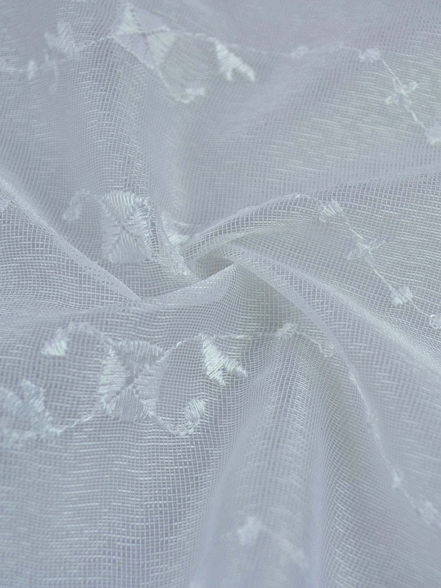 Elbert Daisy Chain Embroidered Sheer Fabric Sample