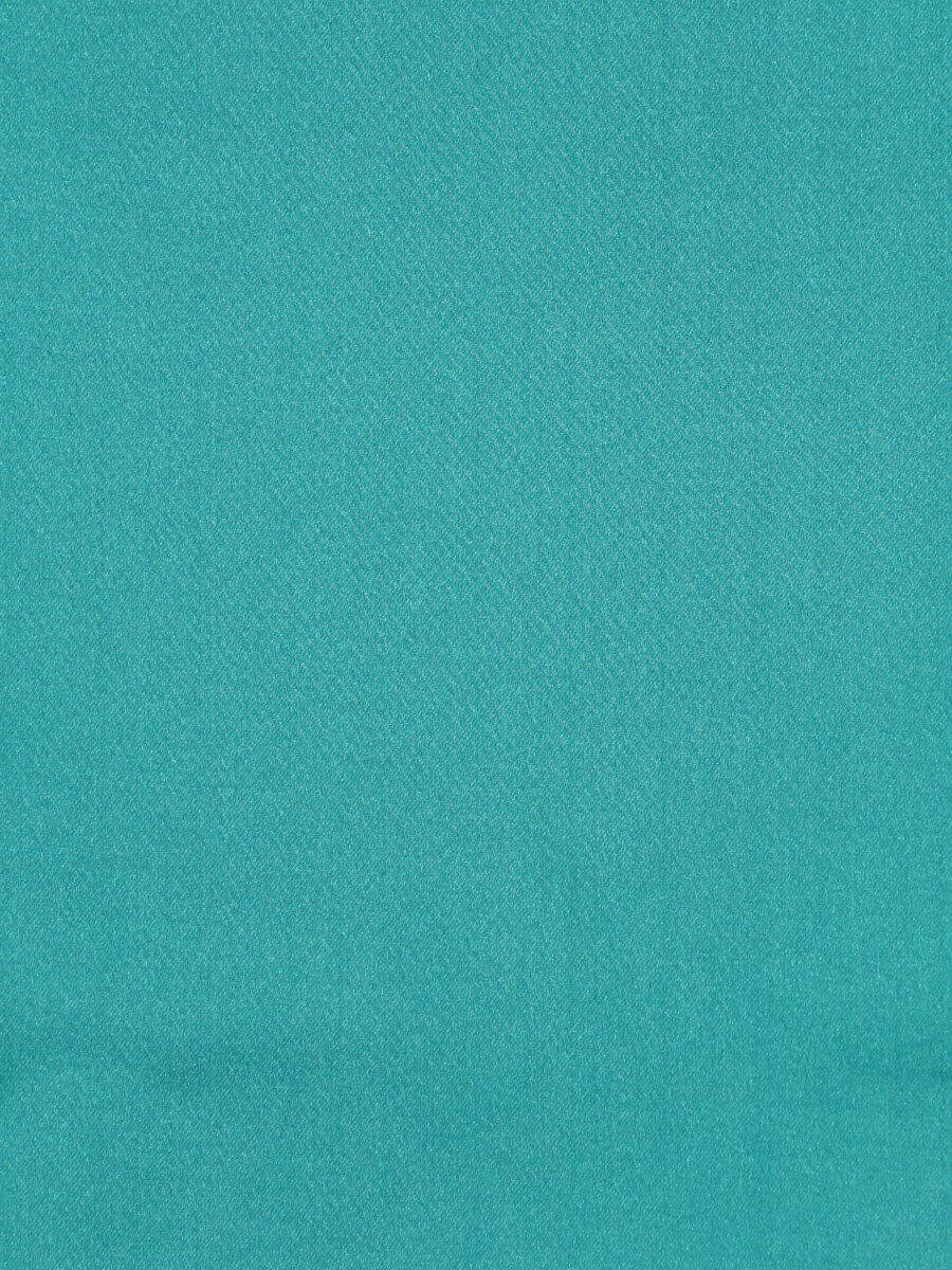 Waterfall Solid Blue Versatile Pleat Faux Silk Curtains