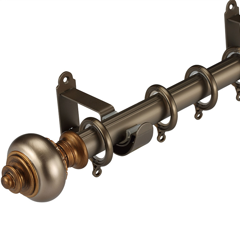 QYR08 1-1/8" Grattai Crystal Ball Finial Aluminum Alloy Single Double ...